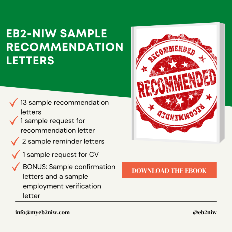 EB-2 NIW Sample Recommendation Letters | Eb2niw