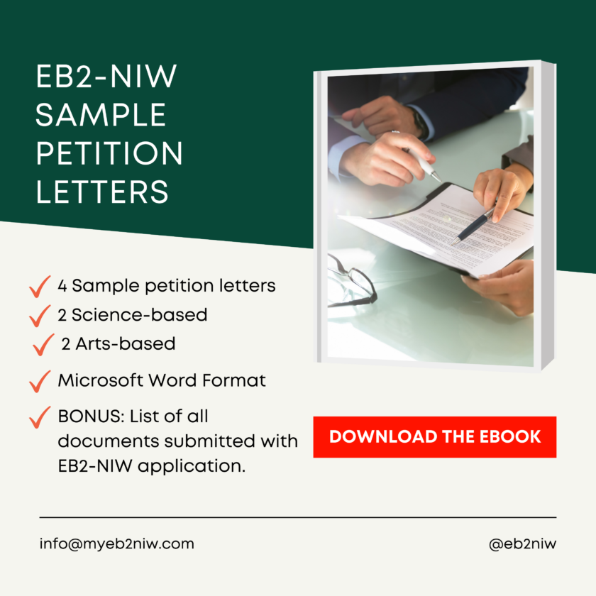 Sample EB-2 NIW Petition Letter | Eb2niw